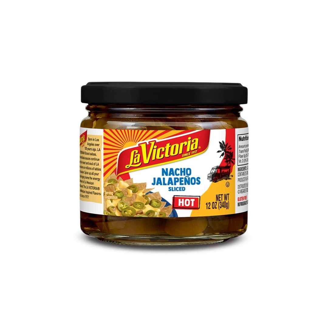 La Victoria Nacho Sliced Jalapenos - Hot (Jar) - 12 oz – MexGrocer.com