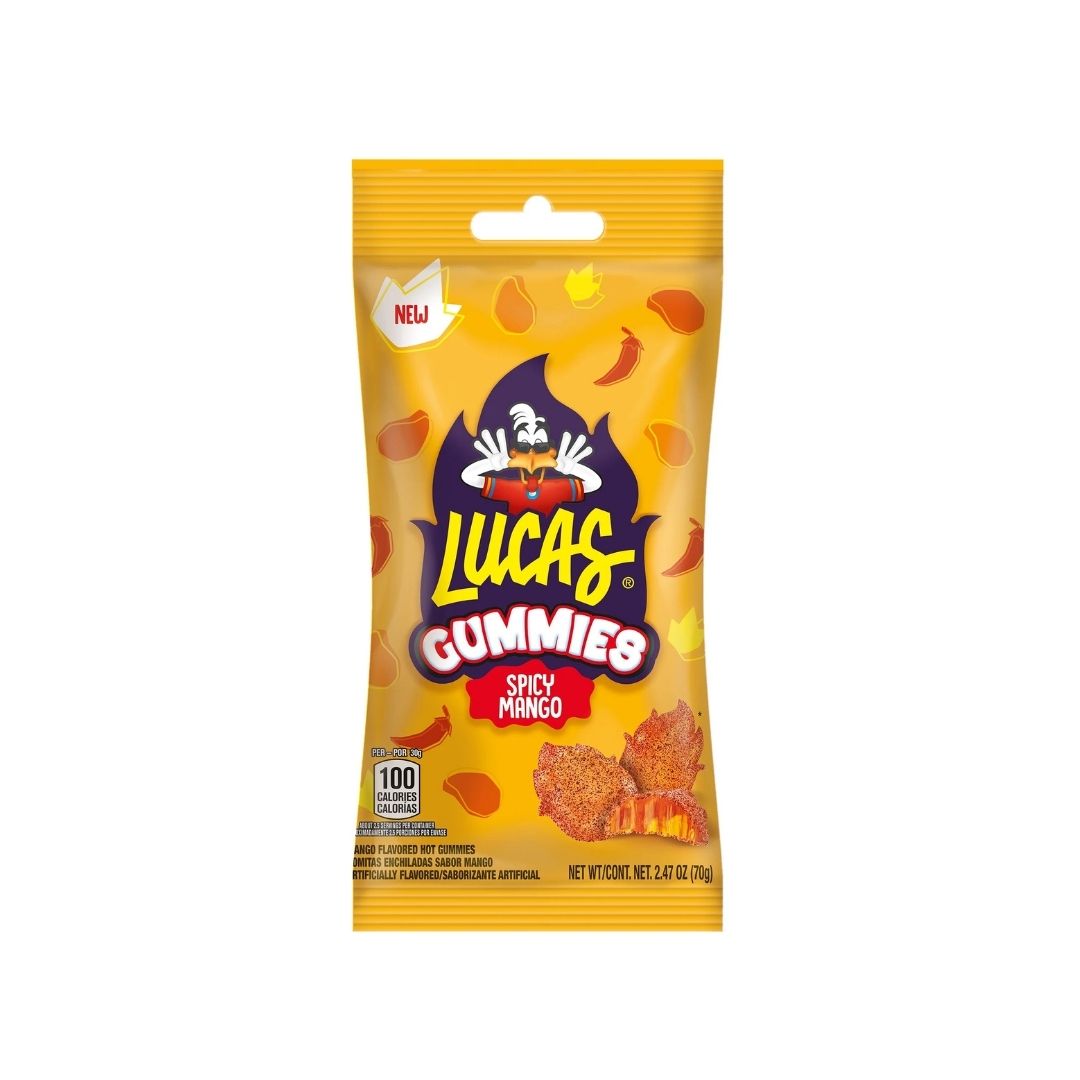 Lucas Gummies Spicy Mango – Sweet & Spicy Mexican Gummy Candy 4.58 oz ...