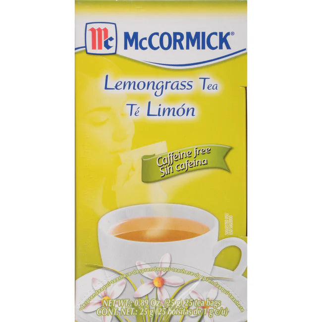 McCormick Lemongrass Tea Caffeine Free (0.89 Oz.) - 25 ct – MexGrocer.com