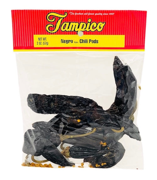 Tampico Dried Negro Chile Pods – Chile (Mulato) 2 oz – MexGrocer.com