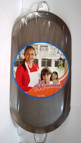 Comal de Fierro Ovalado - Oval Skillet - Metal Griddle Plate - 17" x 8 ...