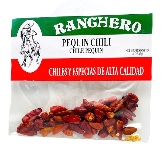 Ranchero Dried Chile Pequin Pods – Hot Mexican Pequin Chiles 0.25 oz ...
