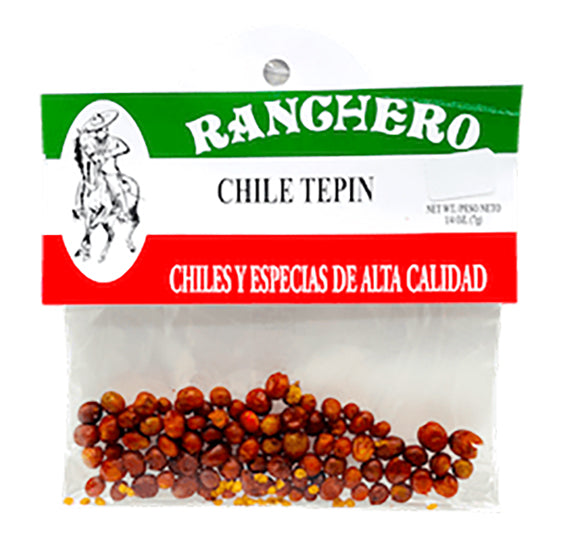 Ranchero Dried Chile Tepin Pods – Chiltepin Whole Chili Peppers 0.25 o ...