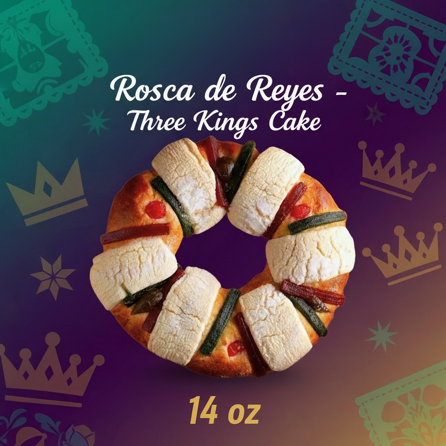 Rosca de Reyes - Three Kings Cake - Kings Day Mexican Sweet Bread - 14 ...