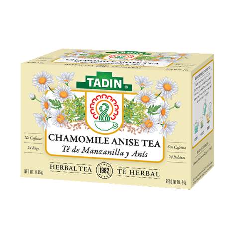 Tadin Manzanilla con Anís Chamomile Anise Herbal Tea – 24 Tea Bags (Ca ...