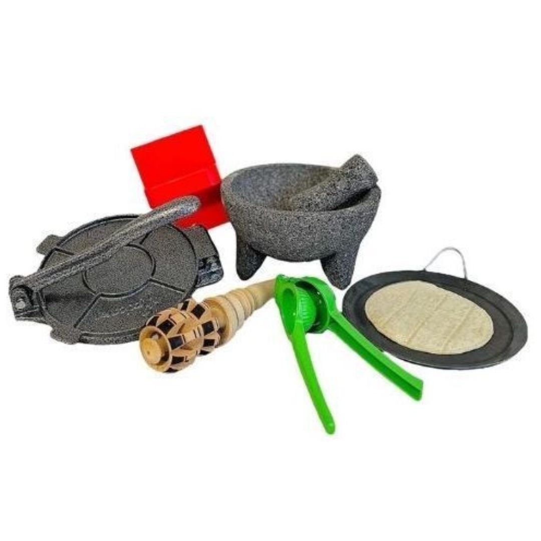 Mexican Cooking Utensils Deluxe Set – 6 Authentic Kitchen Tools ...